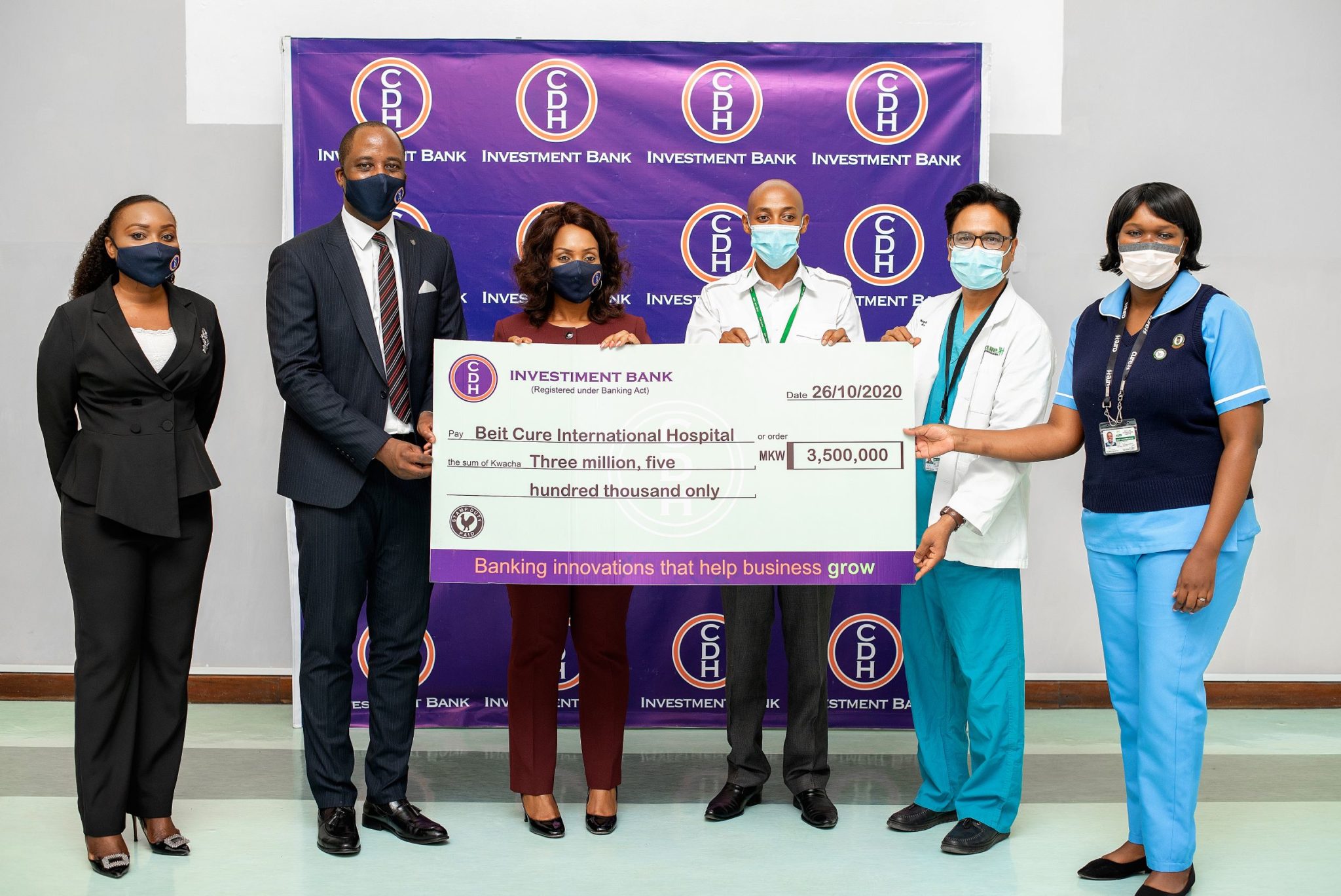 CDH Investment Bank donates K3.5 million to Beit Cure International ...