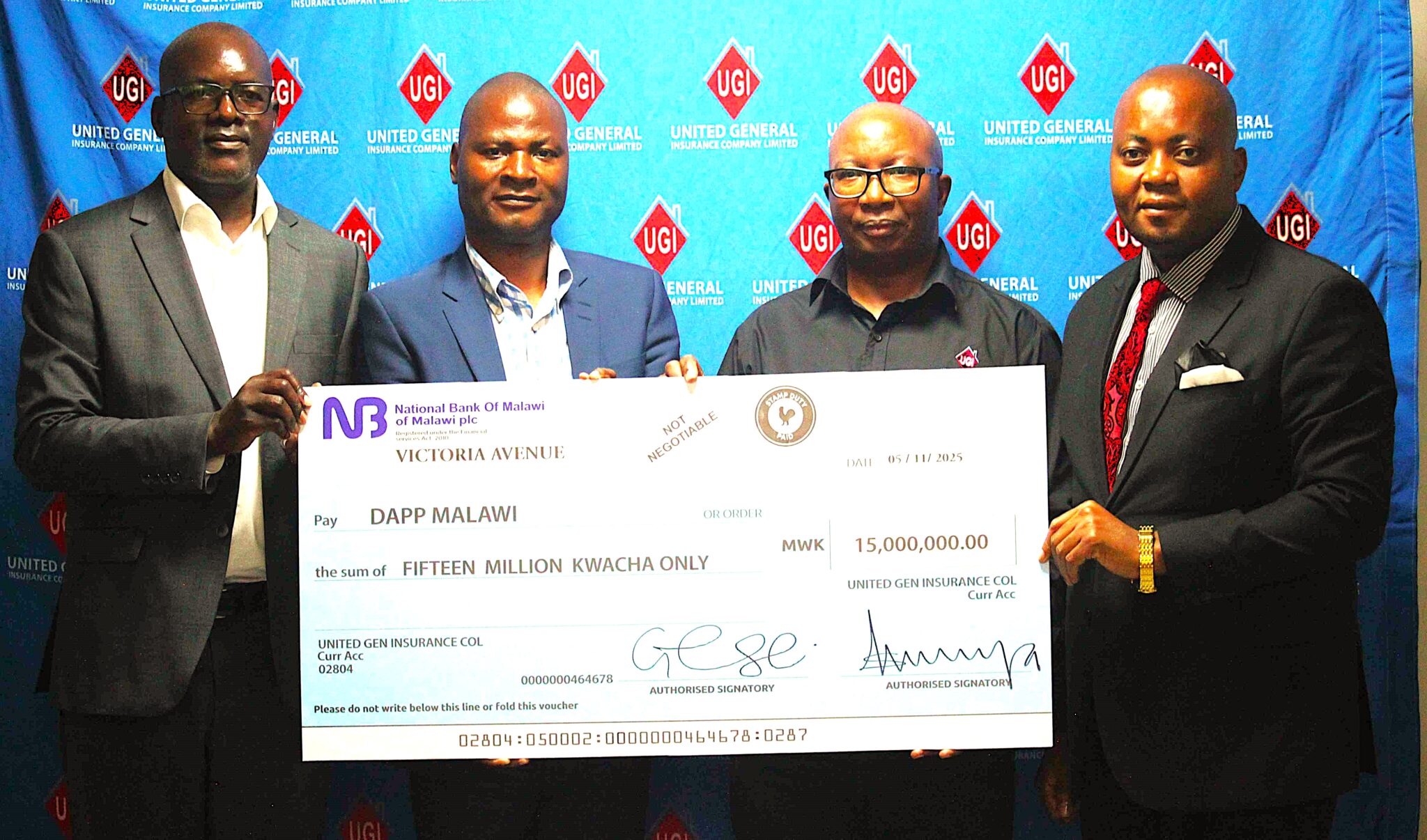 UGI donates K15 million to DAPP Technical College - Malawi Nyasa Times ...