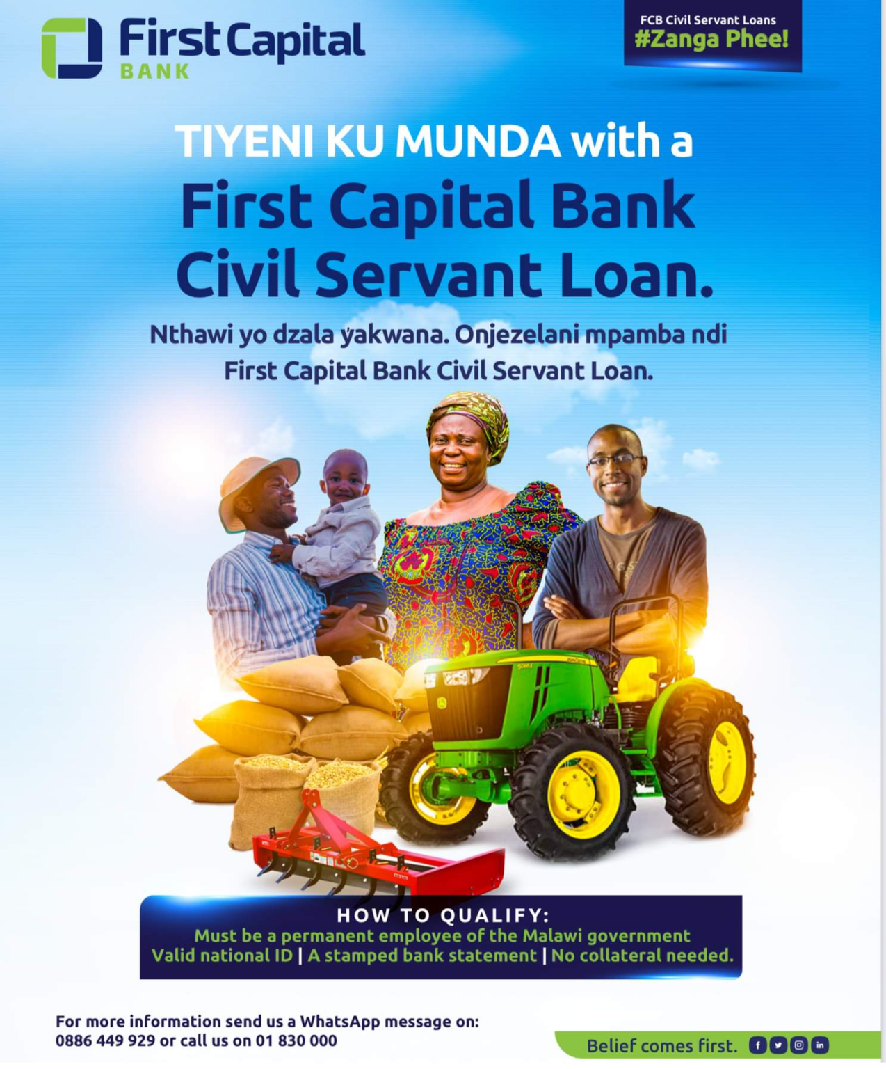 First Capital Bank Introduces Farming Season Loans For Civil Servants First Capital Bank Introduces Farming Season Loans For Civil Servants